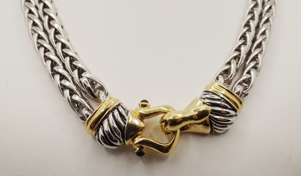 Two Strand Wheat Chain Necklace - Etsy