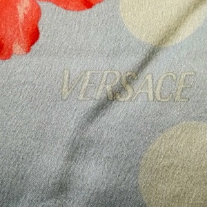 VERSACE Tropical Print Silk Scarf - Etsy