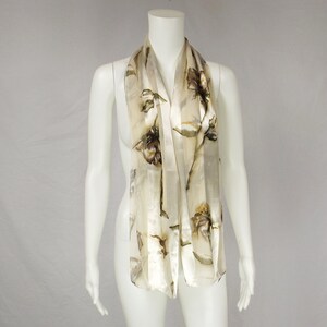 Floral Print Over Antique White Stripes Long Rectangle Scarf - Etsy