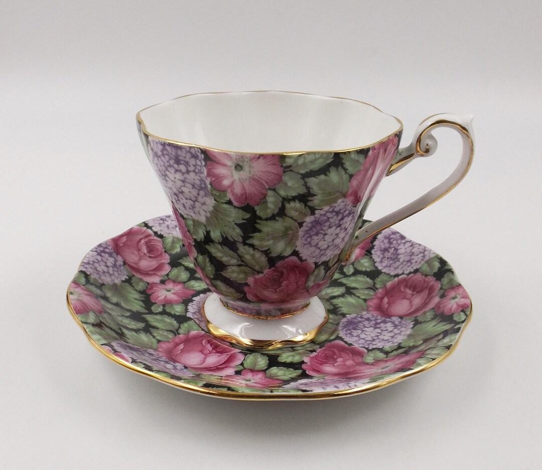 ROYAL STANDARD Cup and Saucer Set Chintz Pattern - Etsy