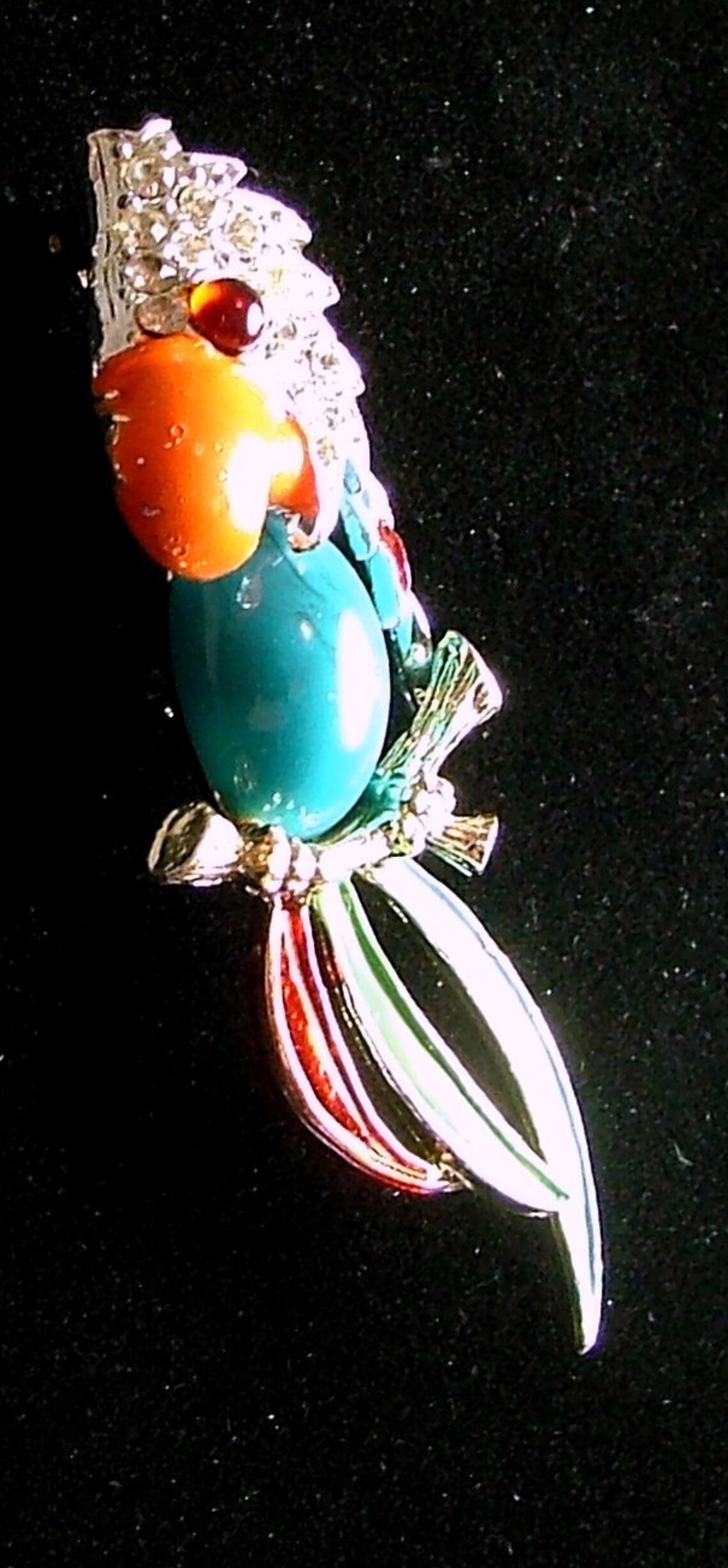 Fancy Parrot Brooch - Etsy