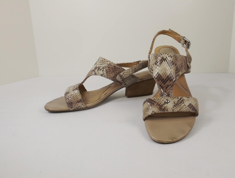 NATURALIZER Faux Snakeskin Patent Leather Sandals Size 8M - Etsy