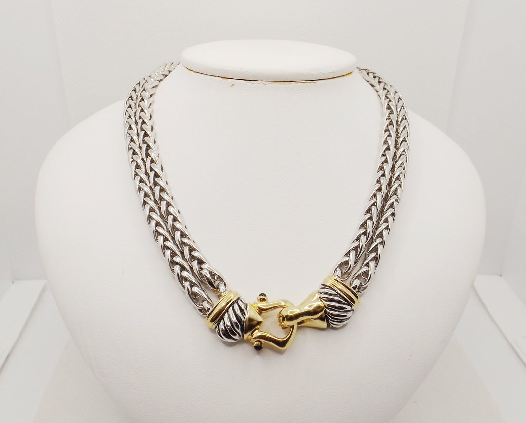 Two Strand Wheat Chain Necklace - Etsy