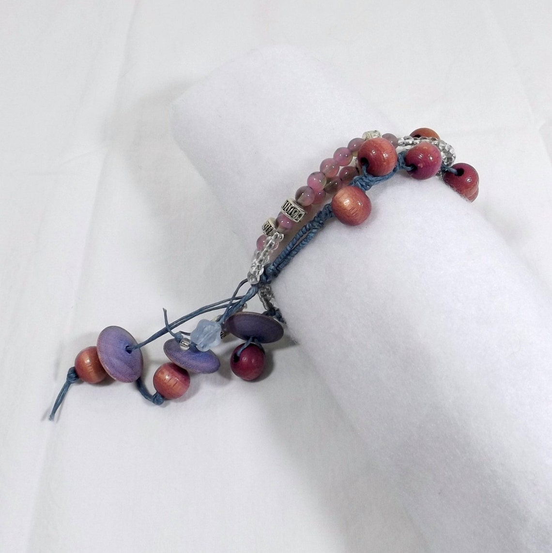 Free Form Macrame and Bead Bracelet - Etsy