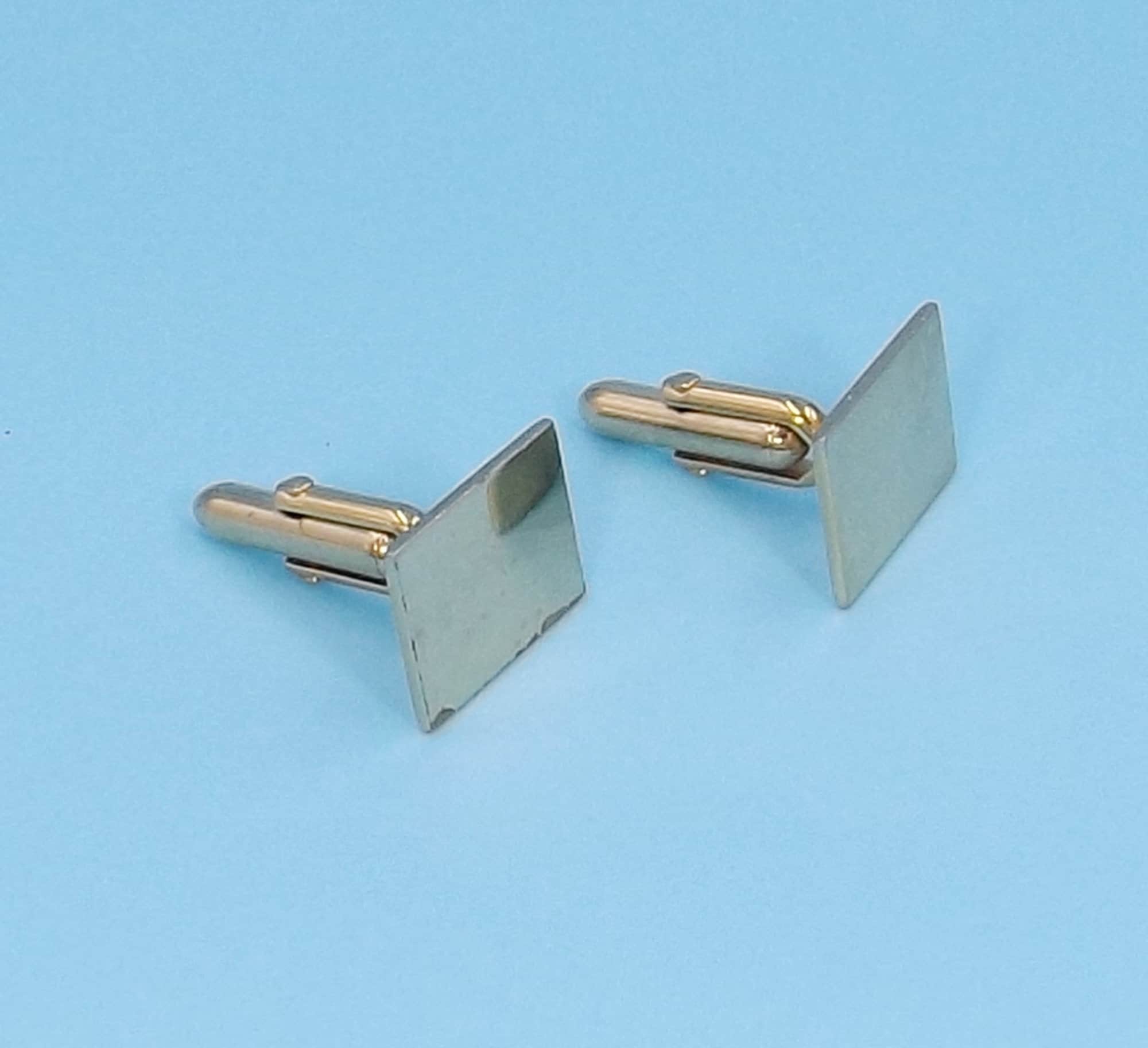 SWANK Gold Tone Rectangular Cuff Links - Etsy