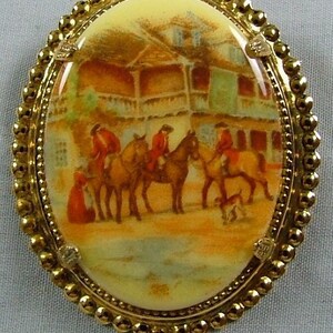 Colonial Scene Brooch - Etsy