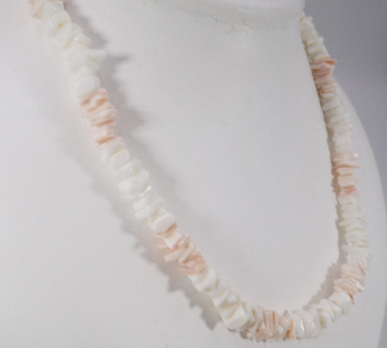 Pink and White Puka Shell Necklace - Etsy