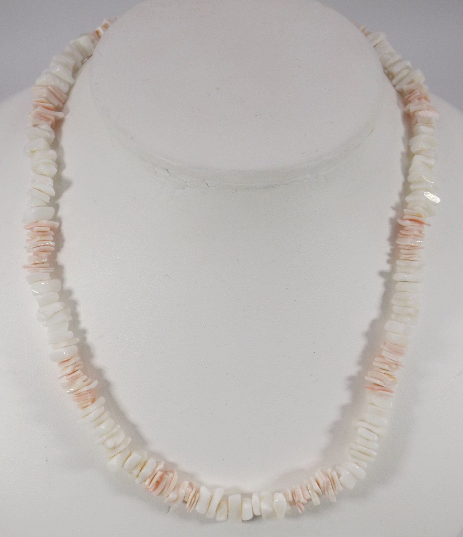 Pink and White Puka Shell Necklace - Etsy
