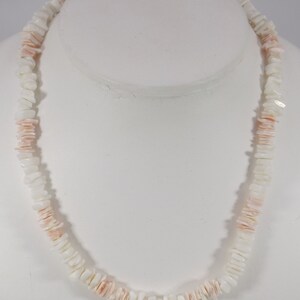 Pink and White Puka Shell Necklace - Etsy