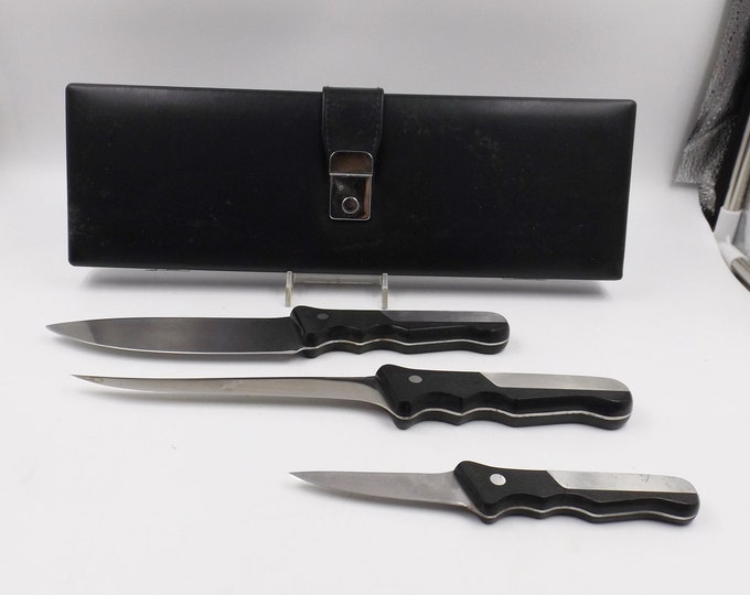 VERNCO Black Angus II 3-piece Knife Set W/ Case - Etsy