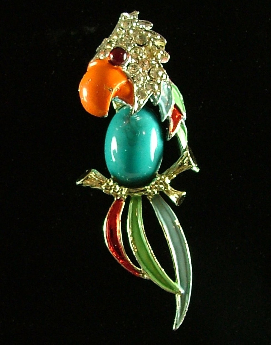 Fancy Parrot Brooch - Etsy