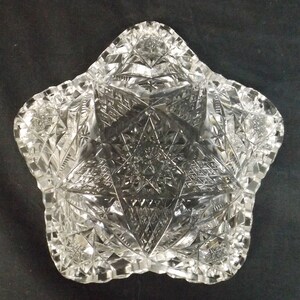 American Brilliant Period Star Shaped Bon Bon - Etsy