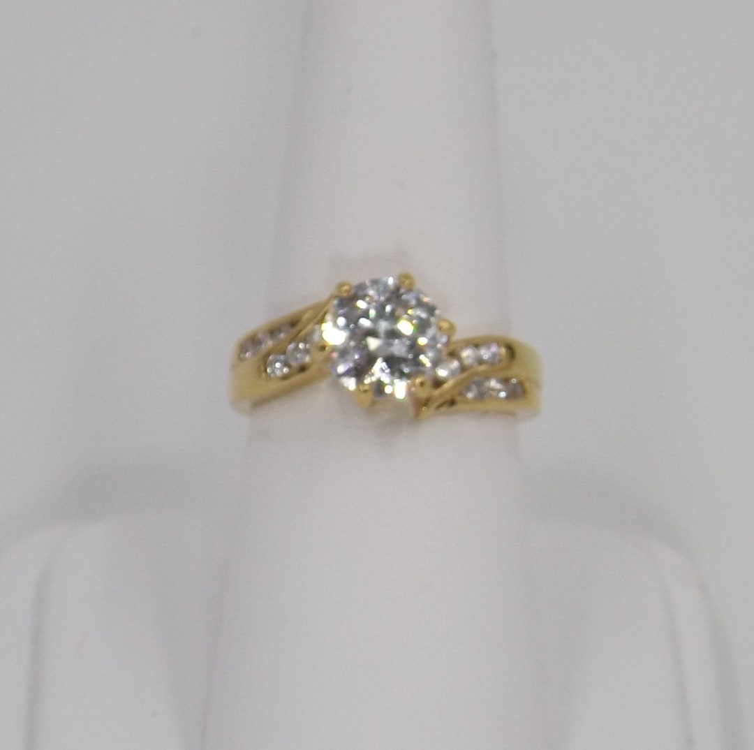 HUGE Faux Diamond Ring US Size 7.5 - Etsy
