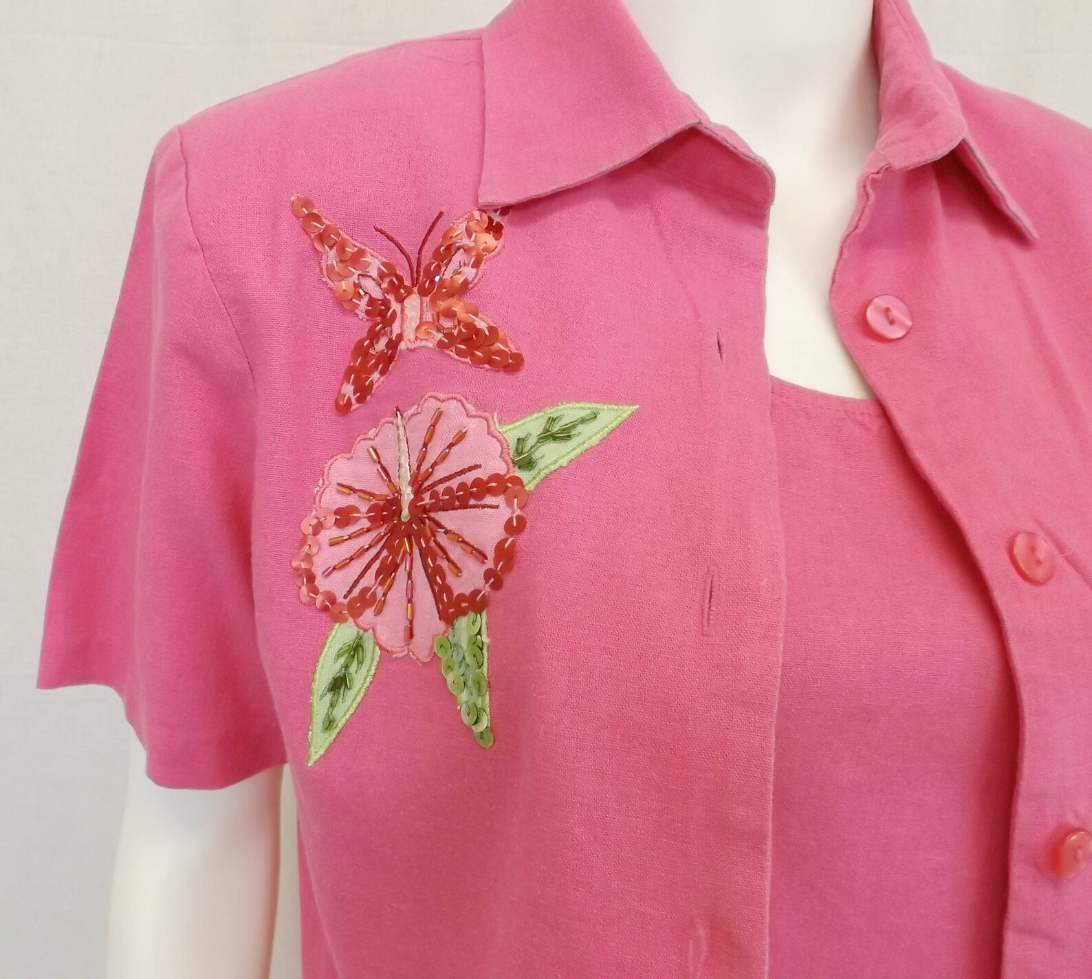 LESLIE FAY 3 Piece Linen Blend Capri Set US Size Small S - Etsy