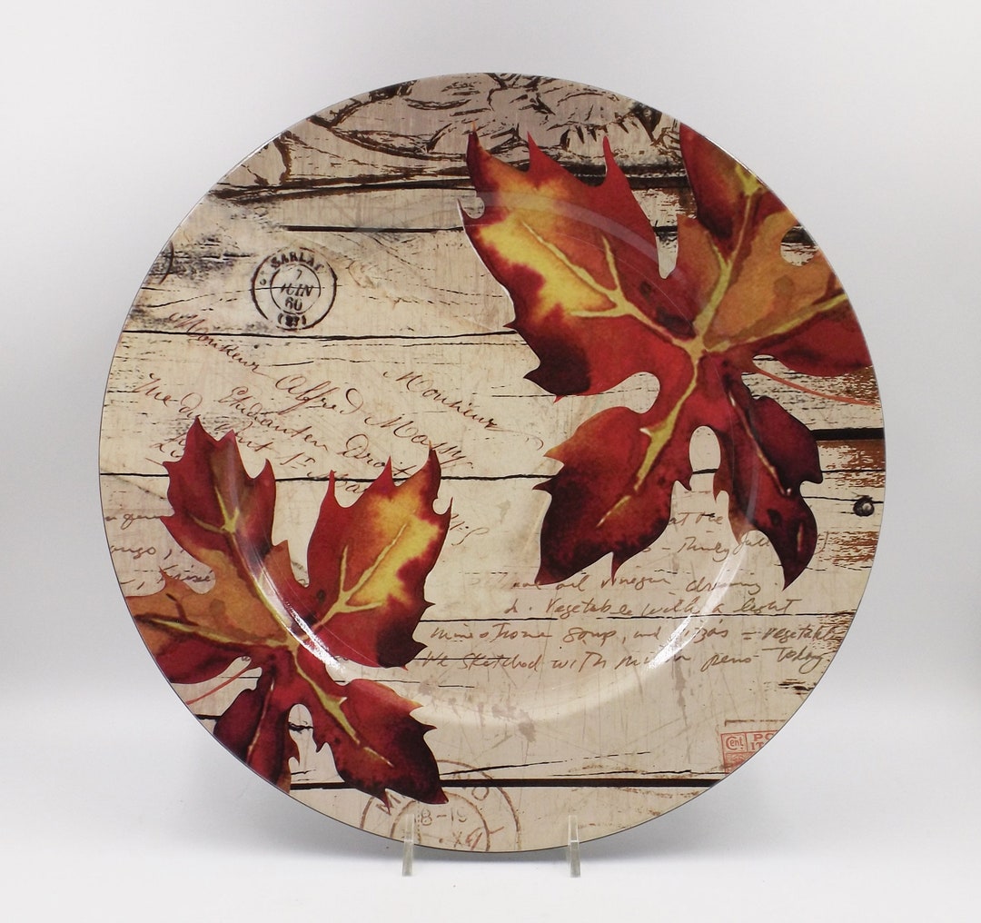 13" Fall Leaves Charger Plates Set of 10 - Etsy