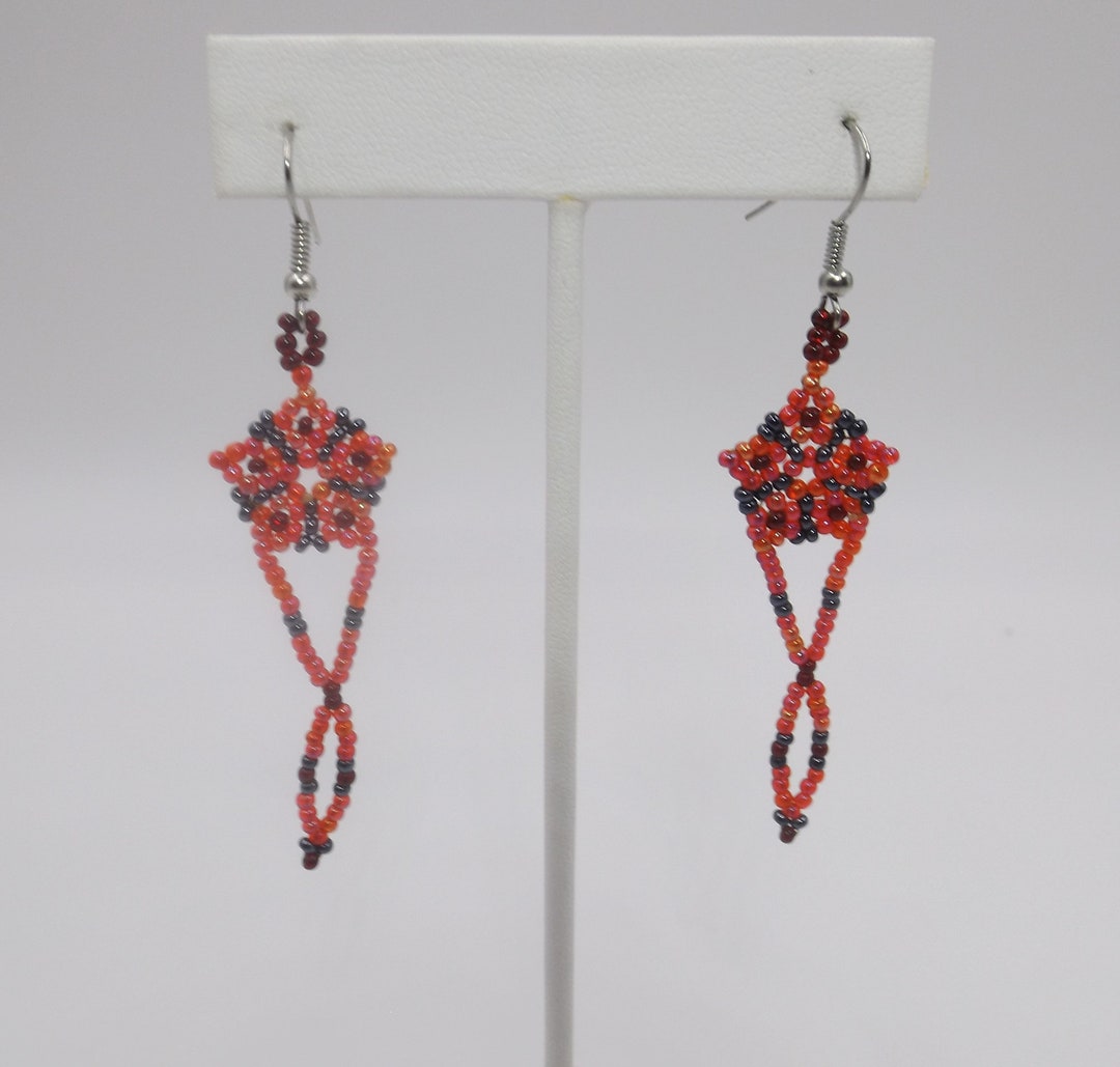 Seed Bead Dangle Earrings - Etsy