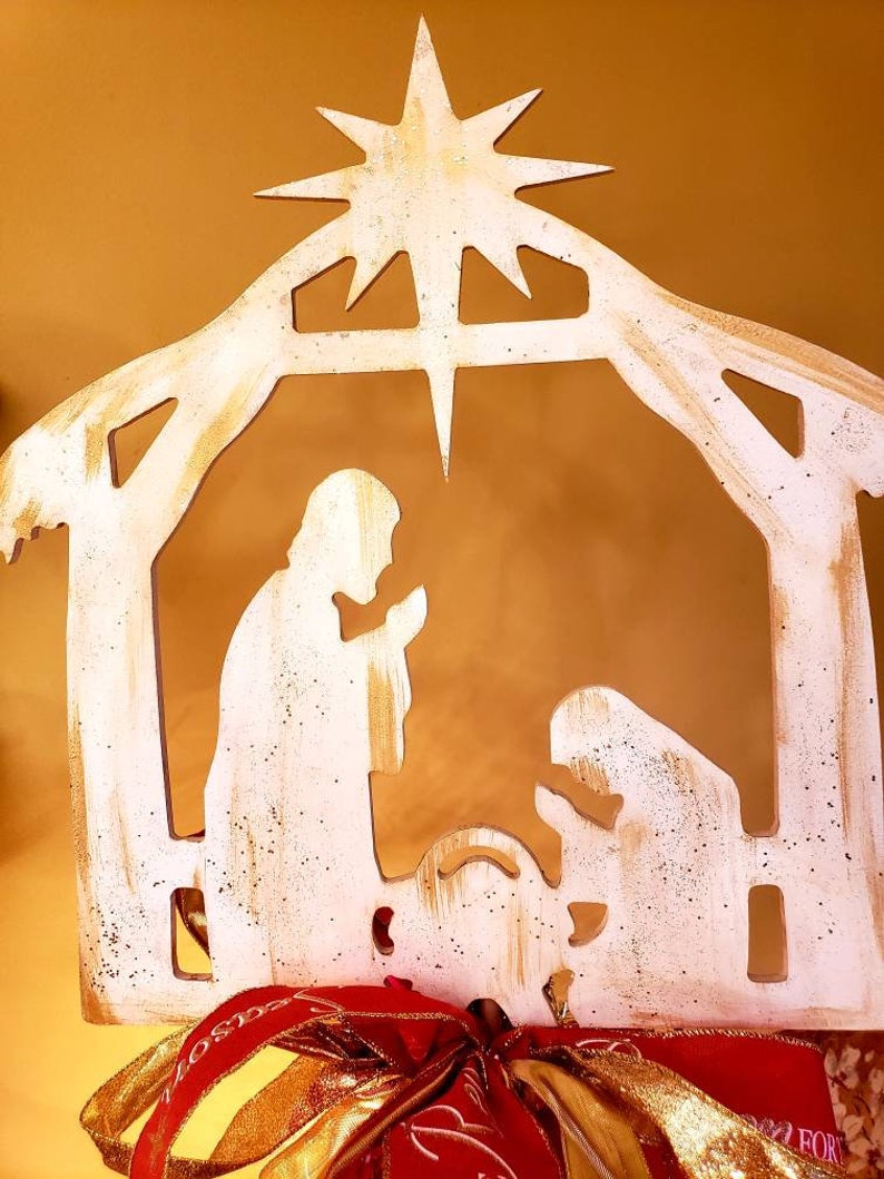 Manger Tree Topper Jesus is the Reason Christmas Tree - Etsy