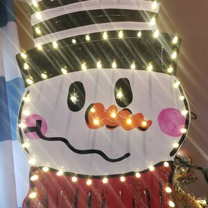 Snowman Tree Topper, Traditional Christmas Colors, Tree Topper With ...