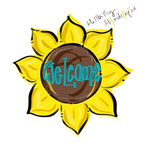 Personalized - Door Hanger - Sunflower Wreath - Sunflower Door Hanger ...
