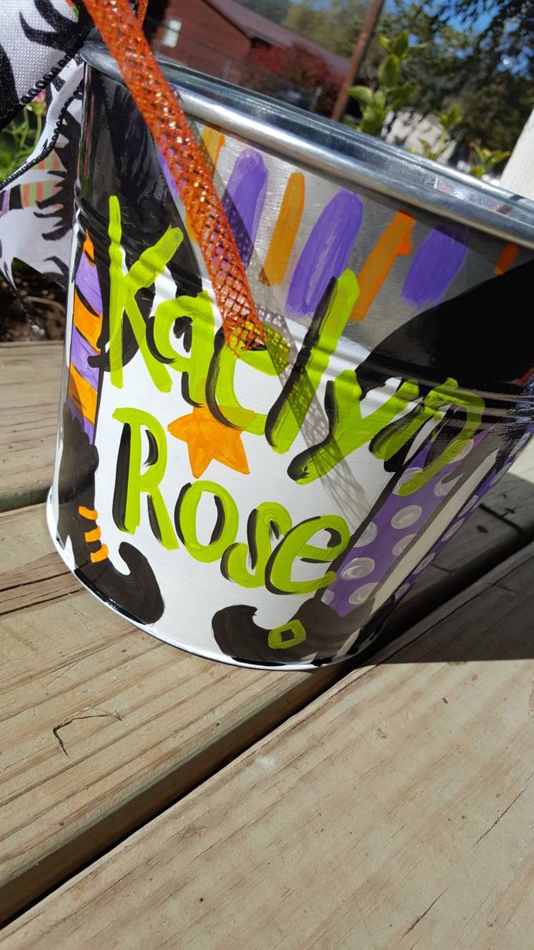 Personalized Halloween Pail, Halloween Bucket, Halloween, Candy Bucket ...