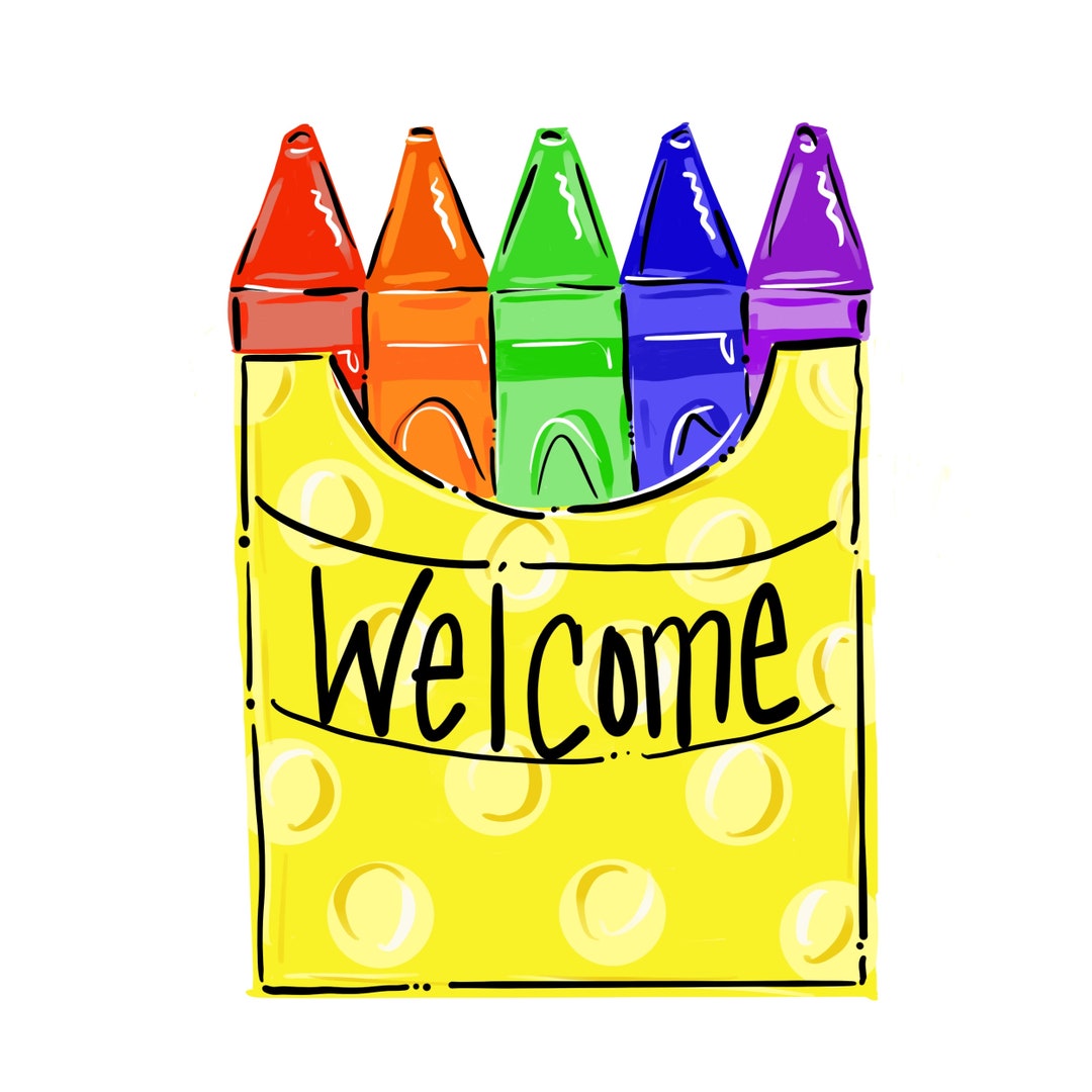 Template - Teacher Door Hanger - Crayons - Door Hanger - Door Hanger ...