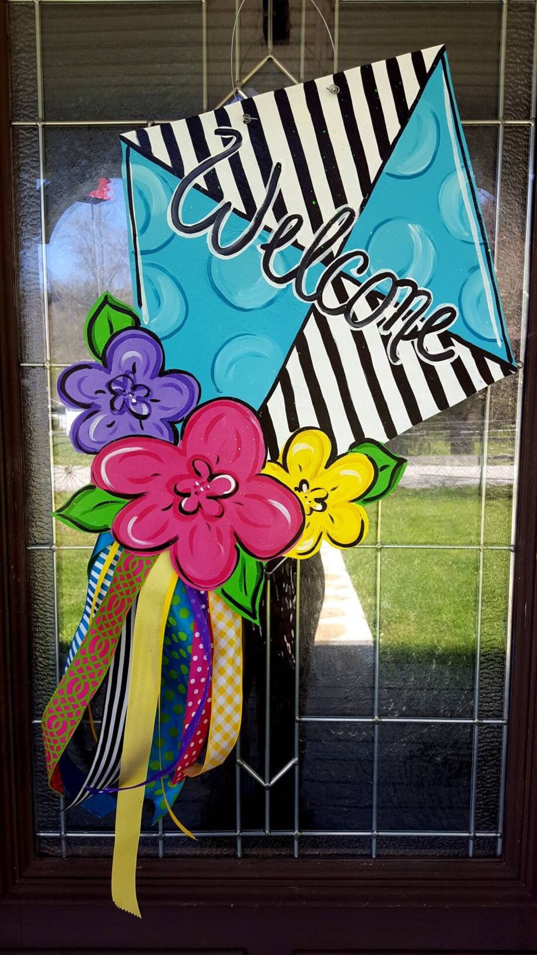 Kite | Kite Wreath | Kite Door Hanger | Spring Wreath | Wood Cutout ...