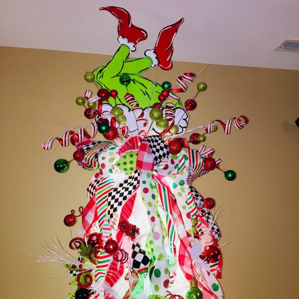 Grinch Tree Toppers - Etsy