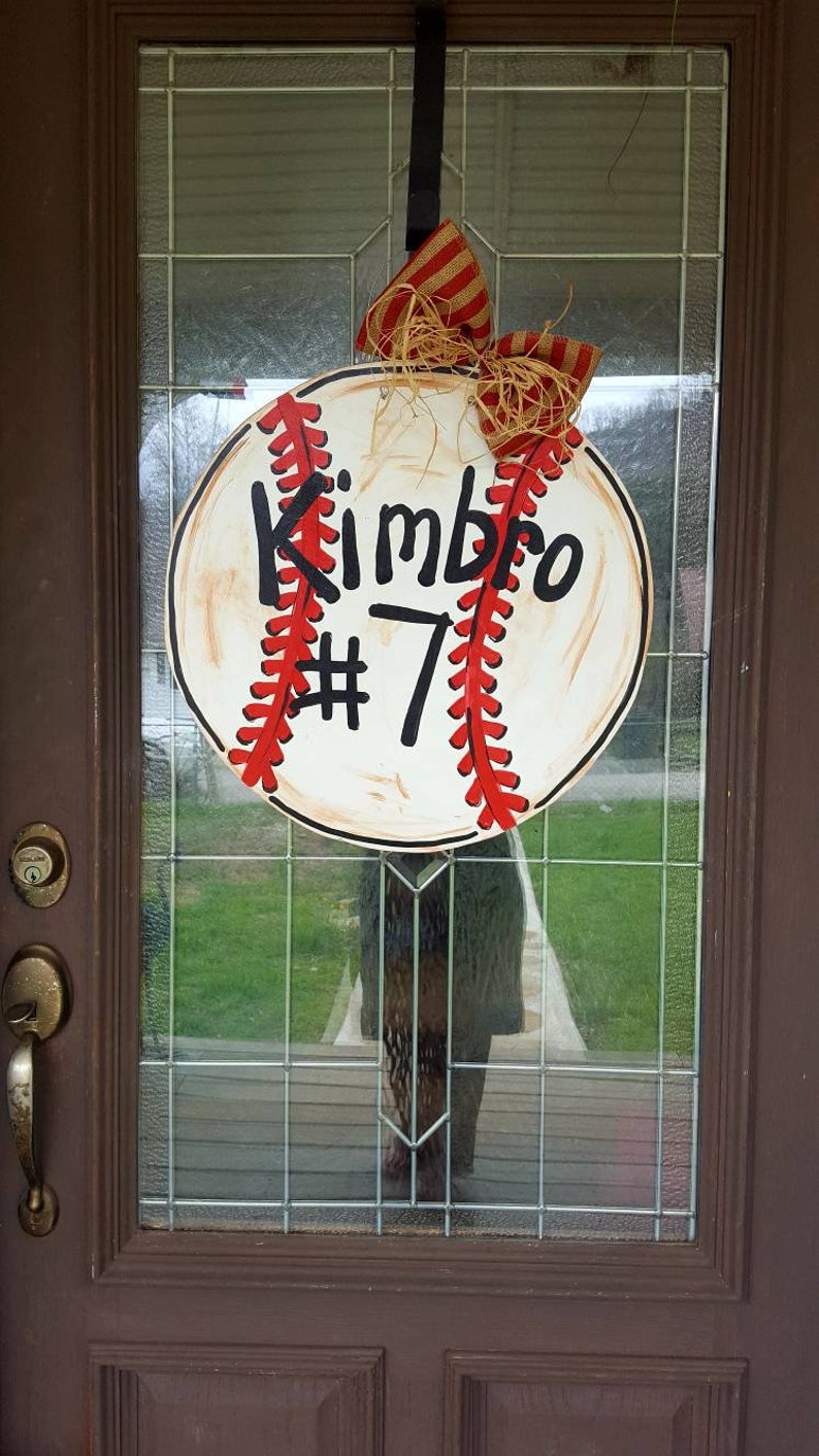 Baseball Door Hanger Sports Door Hanger - Etsy