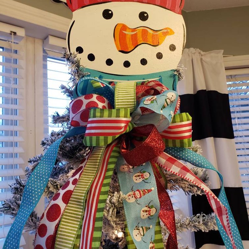 Snowman Christmas Tree Topper - Etsy