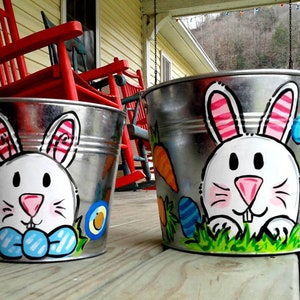 Personalized, Easter Basket, Hand Painted Pail, Easter Pail, Photo Prop ...