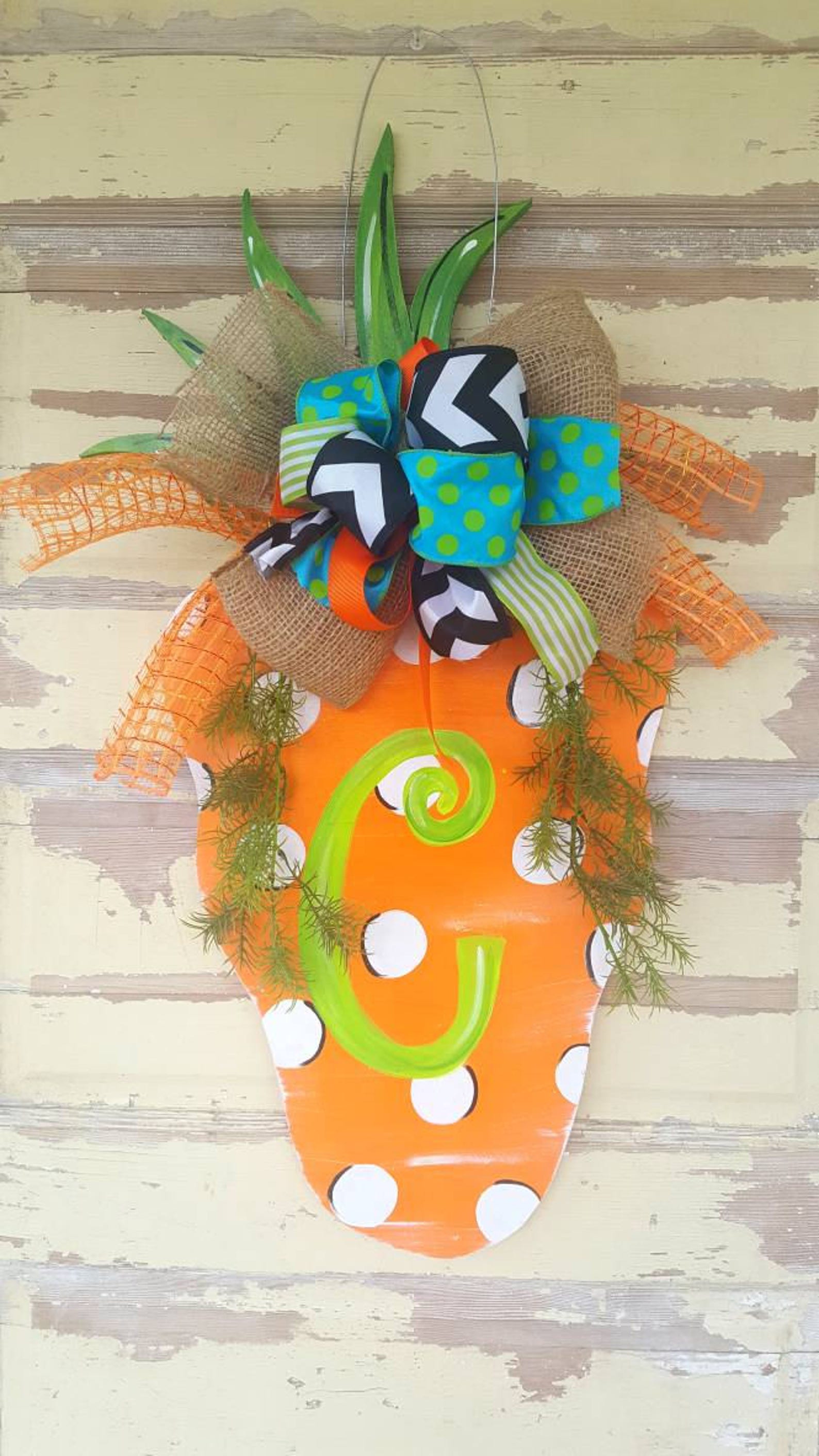 Carrot Wreath, Spring Wreath, Easter Wreath, Wreaths, Front Door Decor ...