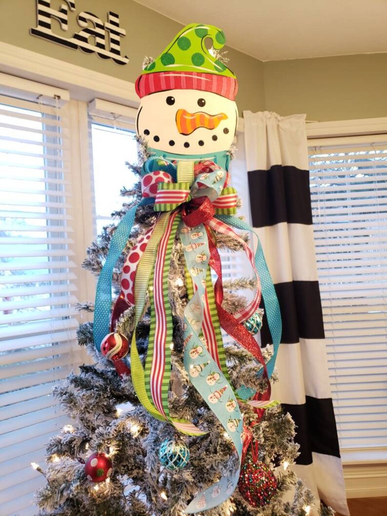 Snowman Tree Topper Christmas Tree Topper With or Without | Etsy