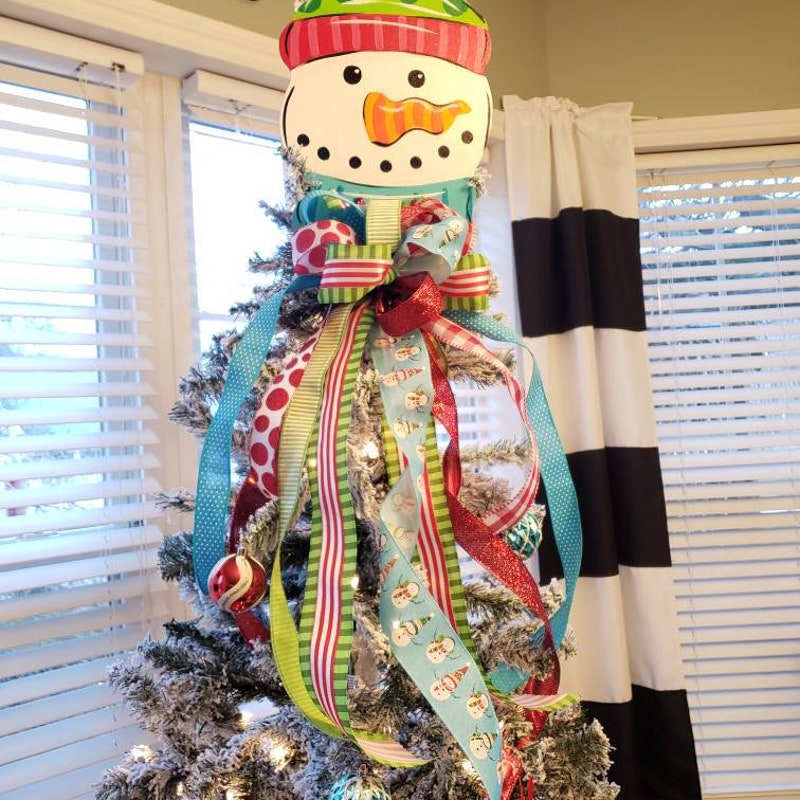 Snowman Head Tree Topper - Etsy