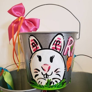 Personalized, Easter Basket, Hand Painted Pail, Easter Pail, Photo Prop ...