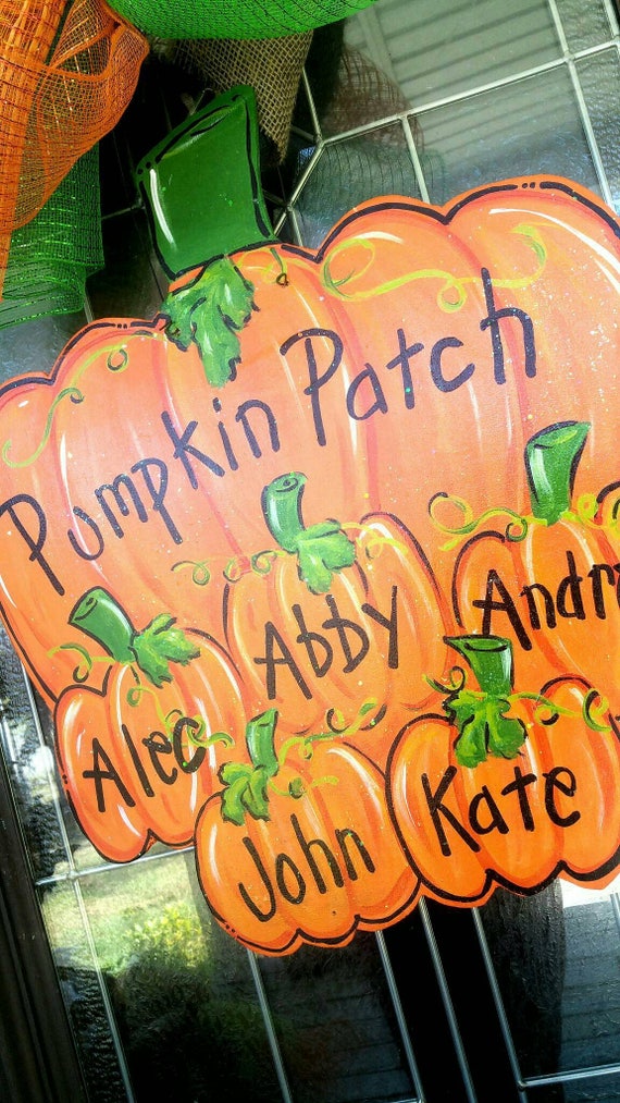 Door Hanger Pumpkin Patch Thanksgiving Fall Decor | Etsy
