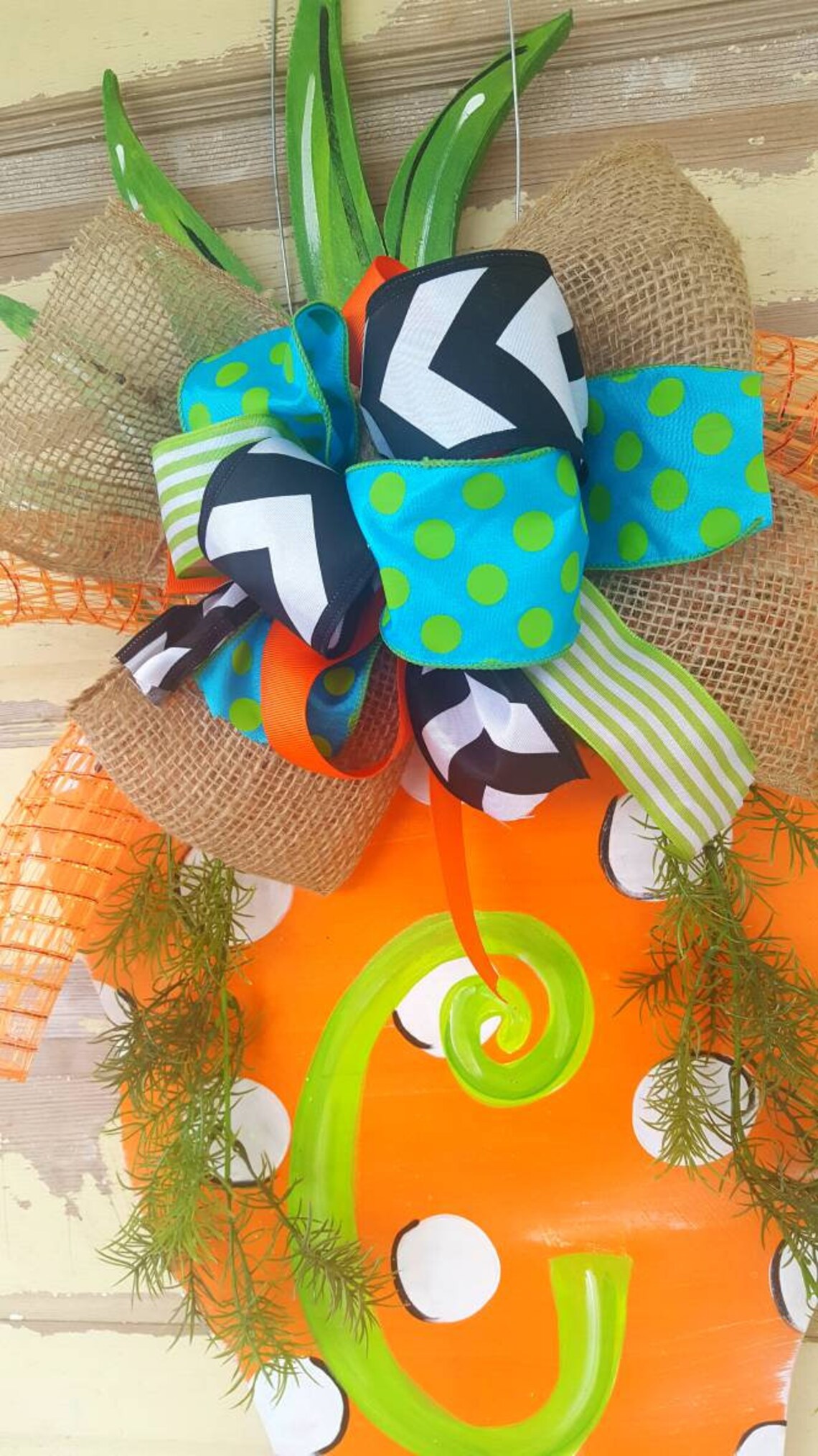 Carrot Wreath, Spring Wreath, Easter Wreath, Wreaths, Front Door Decor ...