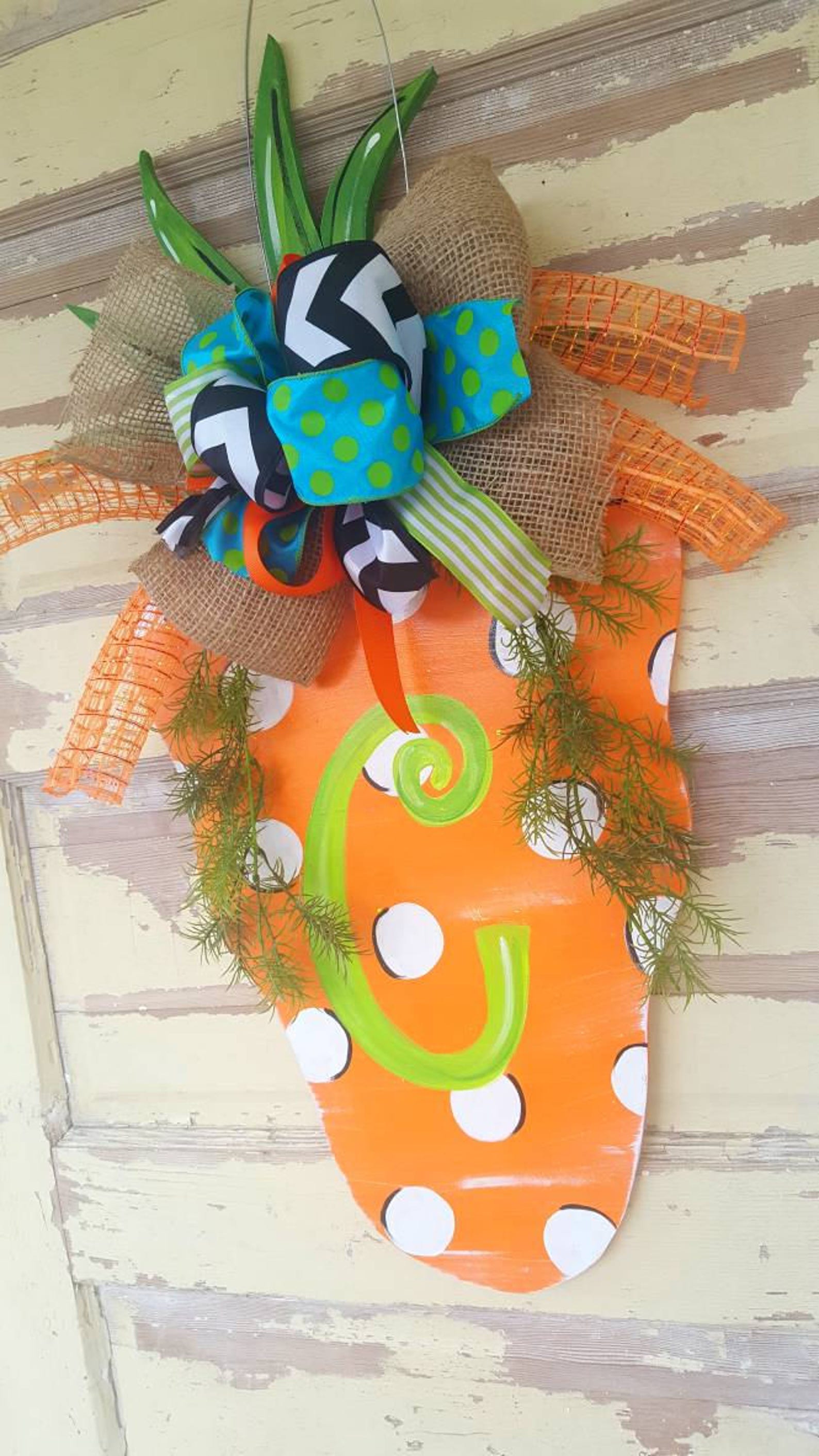 Carrot Wreath, Spring Wreath, Easter Wreath, Wreaths, Front Door Decor ...