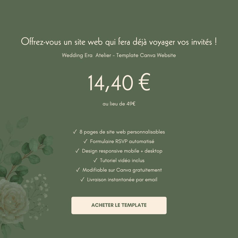 Wedding Website Template by Canva | Minimalist Design | Digital Wedding ...