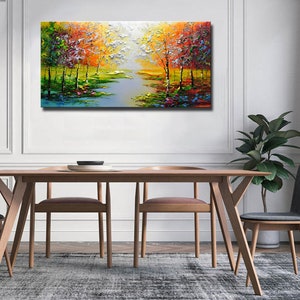 Unique Colors Texture Painting on Canvas Colorful Abstract Nature ...