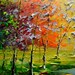 Unique Colors Texture Painting on Canvas Long Horizontal - Etsy