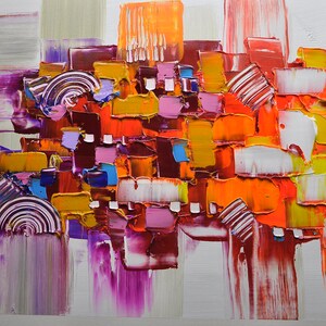 Minimalist Textured Block Oil Painting on Canvas,abstract Color Block ...