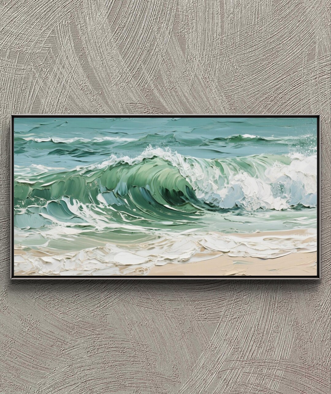 Ocean Wave Painting 3D Impasto Coastal Painting on Canvas Sea Decor - Etsy