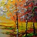 Unique Colors Texture Painting on Canvas Long Horizontal - Etsy