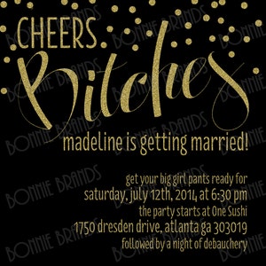 CUSTOMIZED // PRINTABLE // Bachelorette or Girls Night Out Invitation ...