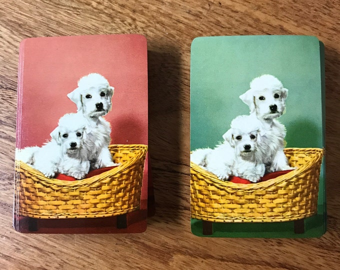 Double Deck of Poodle Bridge Playing Cards - Etsy