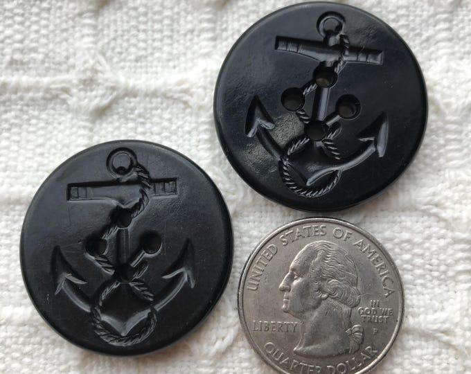 Set of 2 Vintage Anchor Buttons US Navy Pea Coat Replacement Buttons - Etsy