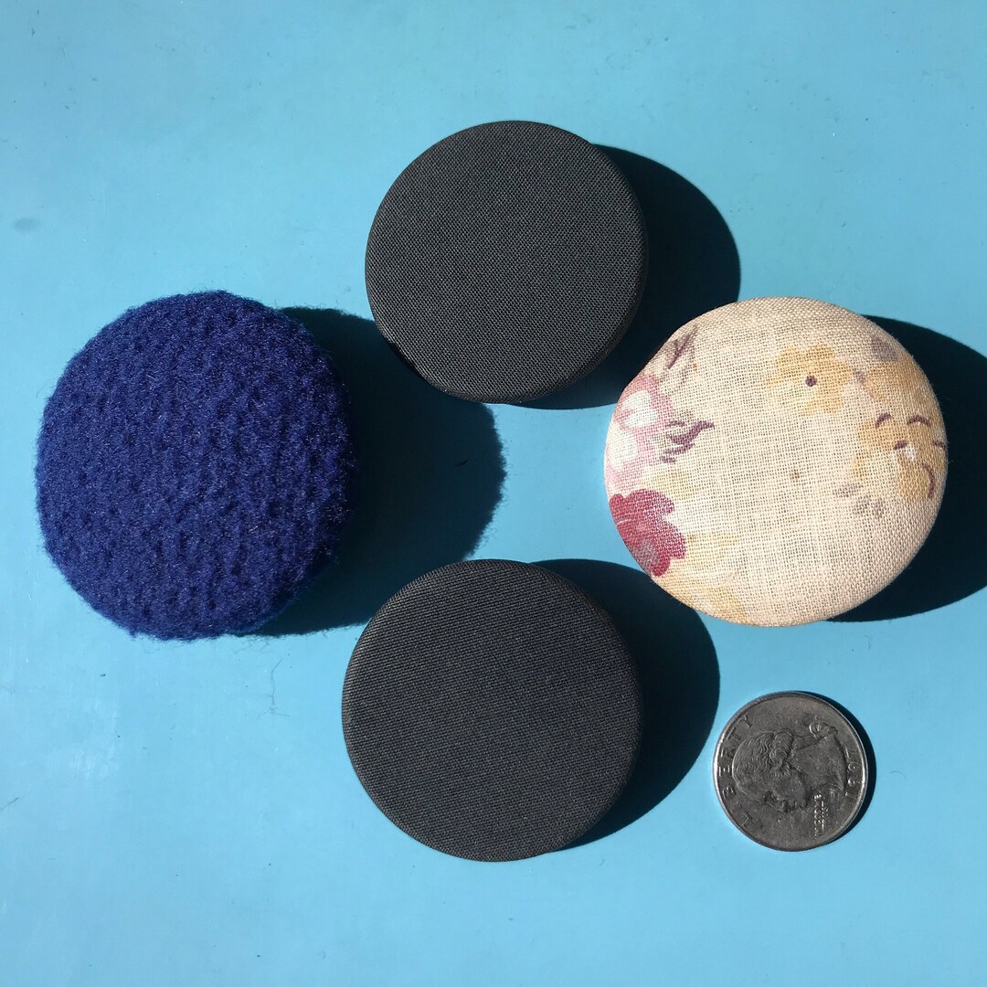 Set of 4 Extra Big Assorted Fabric Covered Shank Buttons Sewing Buttons ...