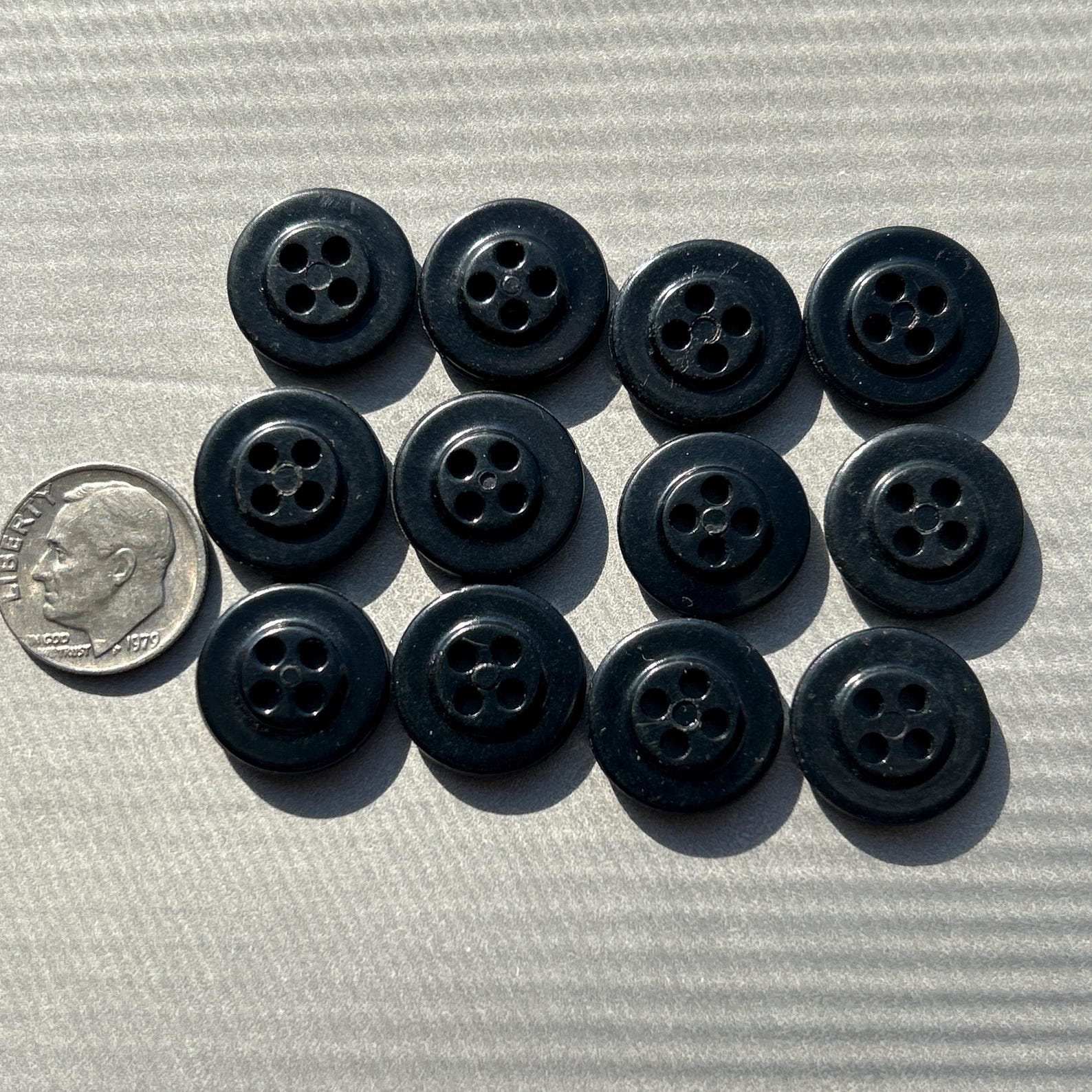 Set of 12 Vintage Navy Pea Coat Cuff Buttons Anchor Buttons 5/8 Inch ...