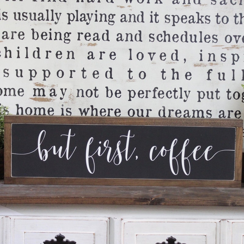 But First Coffee Sign - Etsy