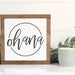 Ohaha Sign, Mini Sign, Wood Sign, Framed Sign, Family Sign, Hawaiian ...